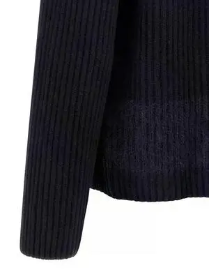 Dsquared2 Ribbed High-neck Zip-front Cardigan - Blue