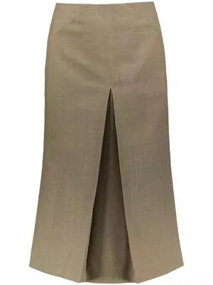 YVES SALOMON Wool Split Skirt