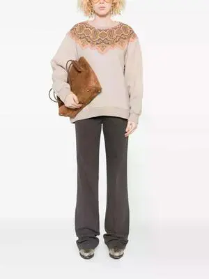 Etro Crew-neck Sweatshirt With Paisley Details