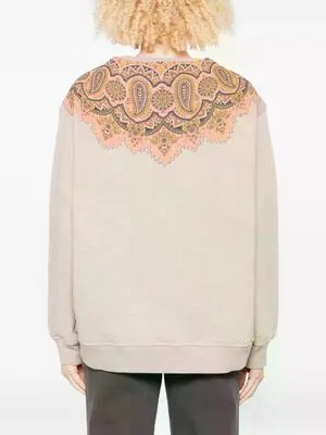 Etro Crew-neck Sweatshirt With Paisley Details