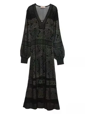 TWINSET V-neck Maxi Dress - Black