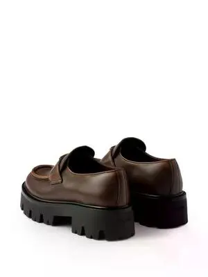 Prada Triangle-logo Platform Leather Loafers
