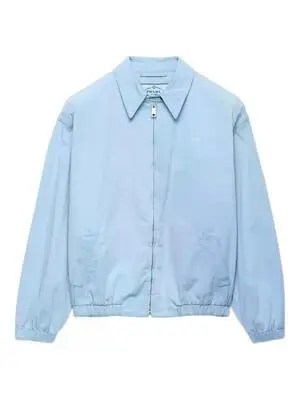 Prada Embroidered-logo Jacket - Blue