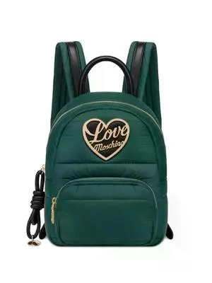 Moschino Quilted Backpack With Heart Plaque