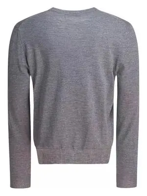 Alexander McQueen Inverted-skull Wool Sweater - Grey