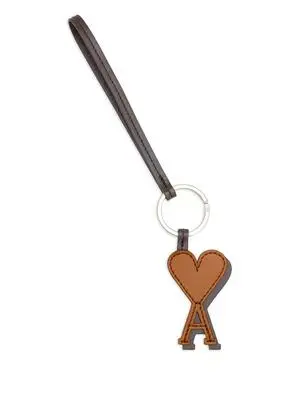 Ami De Coeur Leather Keyring - Brown