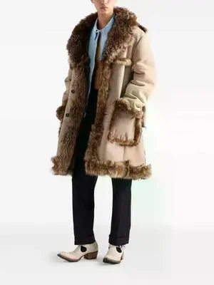 Prada Fur-trimmed Patch-pocket Coat
