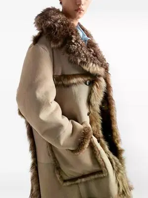 Prada Fur-trimmed Patch-pocket Coat