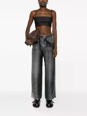 PIERRE-LOUIS MASCIA Aloe Wide-leg Silk Trousers - Grey