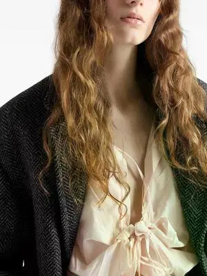 Prada Lace-up Cotton Shirt - Pink