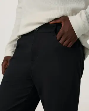 Vuori Meta™ Twill Athletic Slim Pants - Black