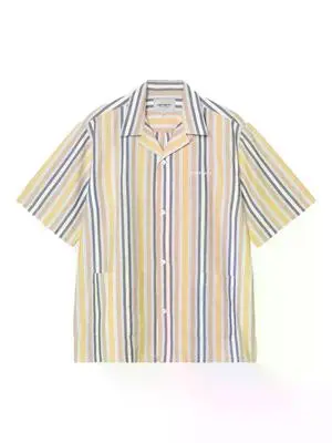 Carhartt Work In Progress Stripe Short-sleeve Shirt - Yellow