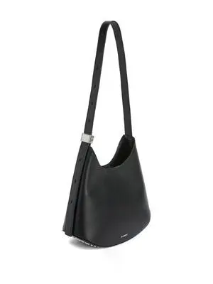 JIL SANDER Eldorado Studded Shoulder Bag - Black