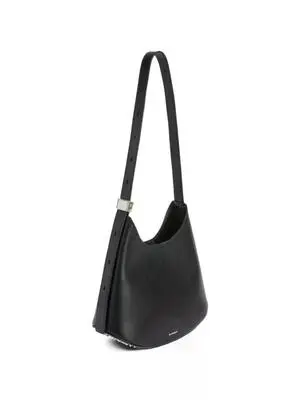 JIL SANDER Eldorado Studded Shoulder Bag - Black