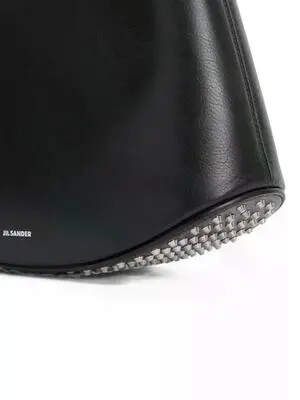 JIL SANDER Eldorado Studded Shoulder Bag - Black