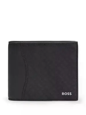 BOSS Textured Bifold Wallet - Black