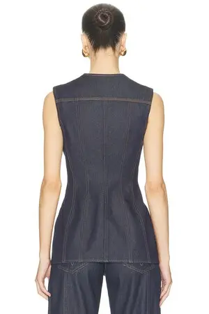 Versace Denim Vest - Blue Black