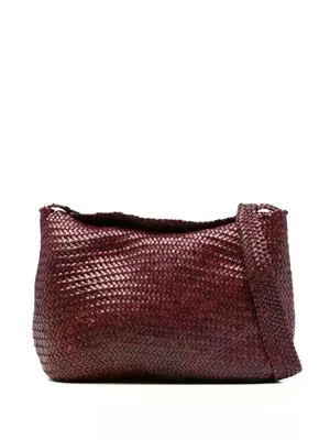 Dragon Diffusion Woven Leather Shoulder Bag - Red