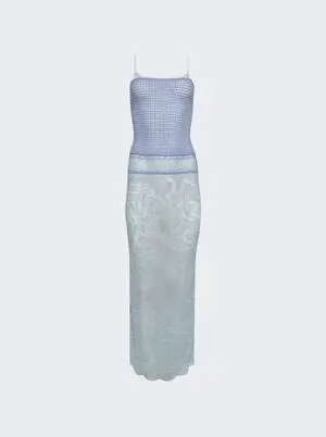 ROBERTA EINER Delicate Knit Maxi Dress - Blue