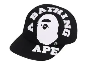 A BATHING APE Big College Cap - Black