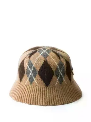 Prada Argyle-knit Bucket Hat