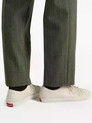 Prada Aged-effect Leather Sneakers - Neutrals
