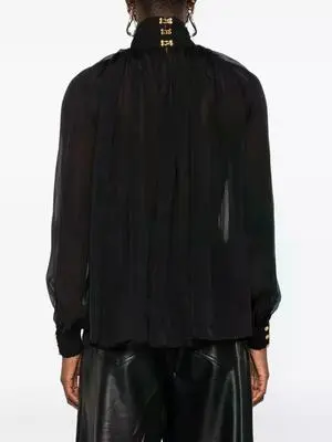 Elisabetta Franchi Embellished High-neck Blouse