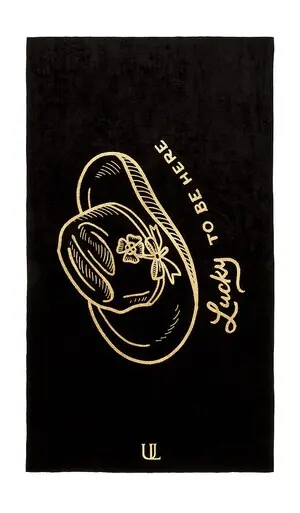UNDERSTATED LEATHER Lucky Beach Towel - Black