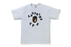 A BATHING APE Broken College Tee Shirt Gray