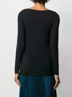 Majestic Filatures Boat Neck Fitted Top - Black