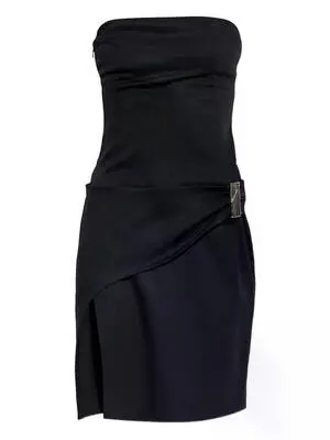 Attico Strapless Side-slit Mini Dress