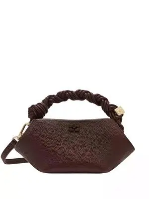GANNI Mini Bou Bag With Braided Handle - Brown