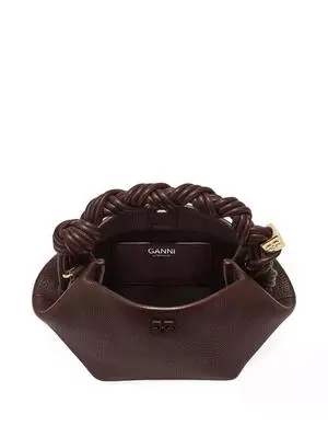 GANNI Mini Bou Bag With Braided Handle - Brown