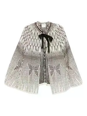 FORTE_FORTE Geometric-pattern Bow Jacket