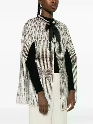 FORTE_FORTE Geometric-pattern Bow Jacket