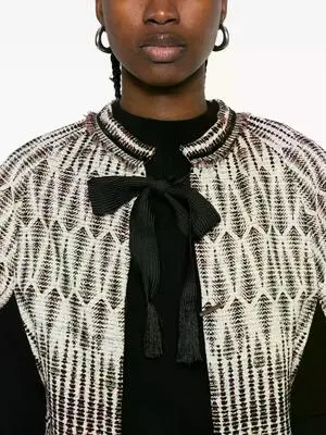 FORTE_FORTE Geometric-pattern Bow Jacket