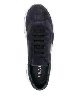 Prada Prax Suede Re-nylon Sneakers - Blue