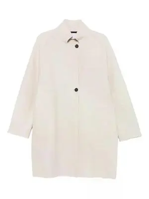 Harris Wharf London Button-fastening Virgin-wool Coat - Neutrals