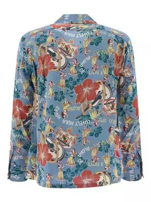 SUN SURF Dancer-print Shirt