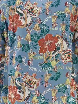 SUN SURF Dancer-print Shirt