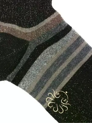 ALTO MILANO Glitter-striped Socks