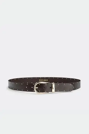 SEVEN HILLS Westside Studded Belt - Brown