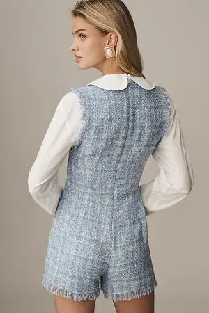 Maeve Long-sleeve Blouse Twofer Romper