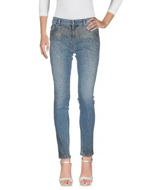 Versace Skinny Jeans With Crystal Embellishments