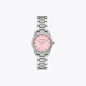 Tory Burch Small Miller Watch - Light Pink/silver