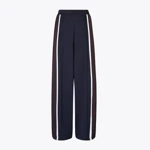 Tory Burch Wide-leg Jersey Track Pant