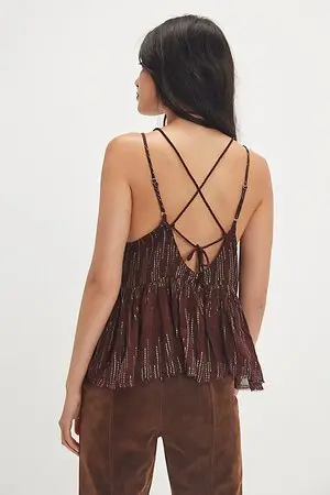 Free People Ariel Cami - Warm Chocolate