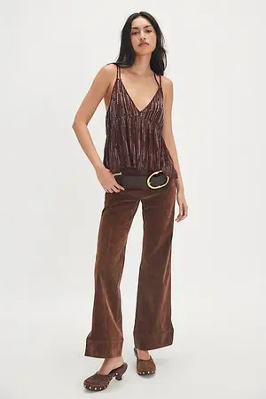 Free People Ariel Cami - Warm Chocolate