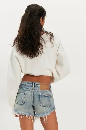 ONETEASPOON Retro Dukes Low-waist Denim Mini Shorts - Hendrixe