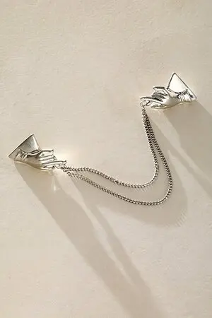 Free People Helping Hands Pin Set - Silver